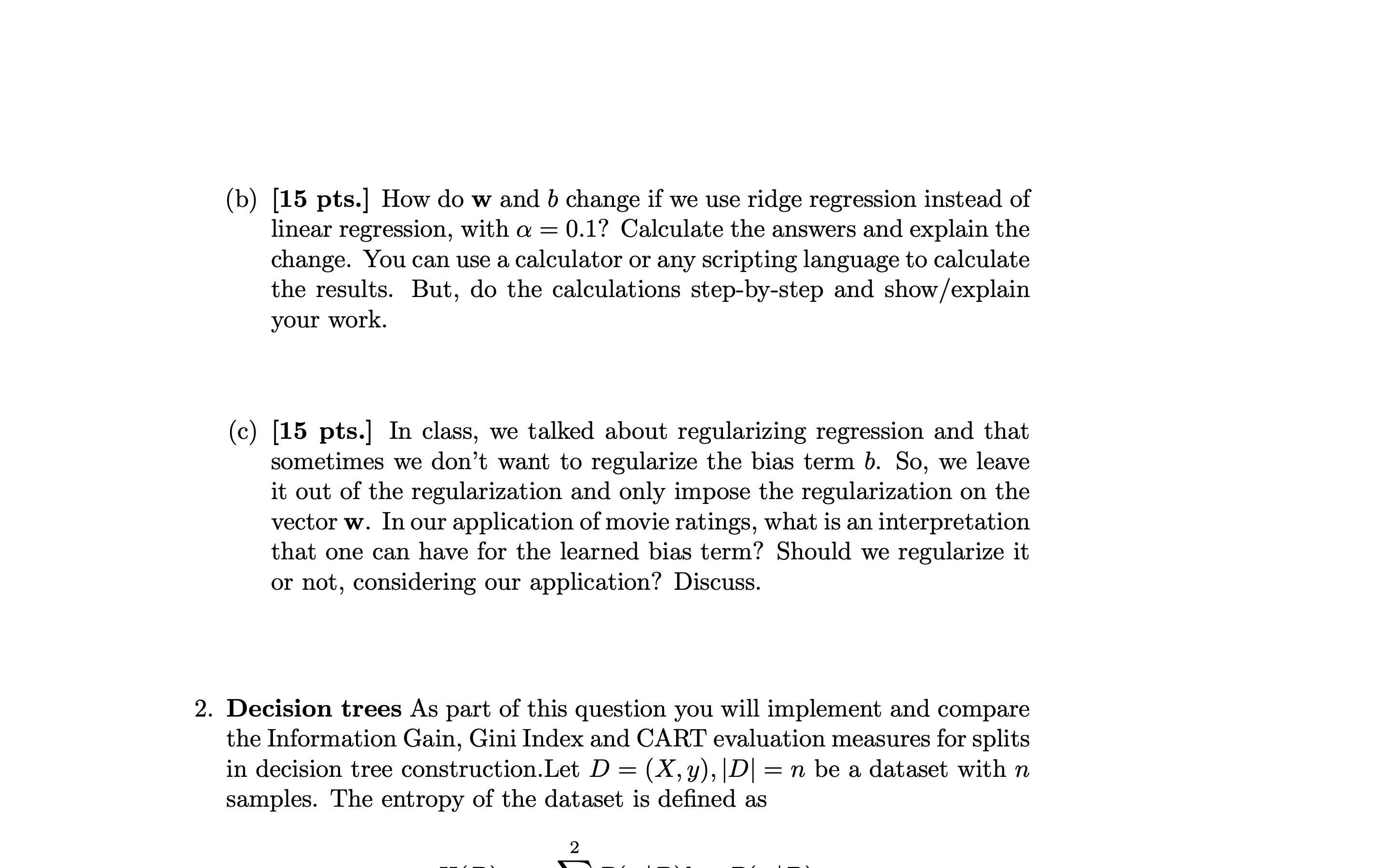 Solved 1. Linear and Ridge Regression: Suppose that we are | Chegg.com