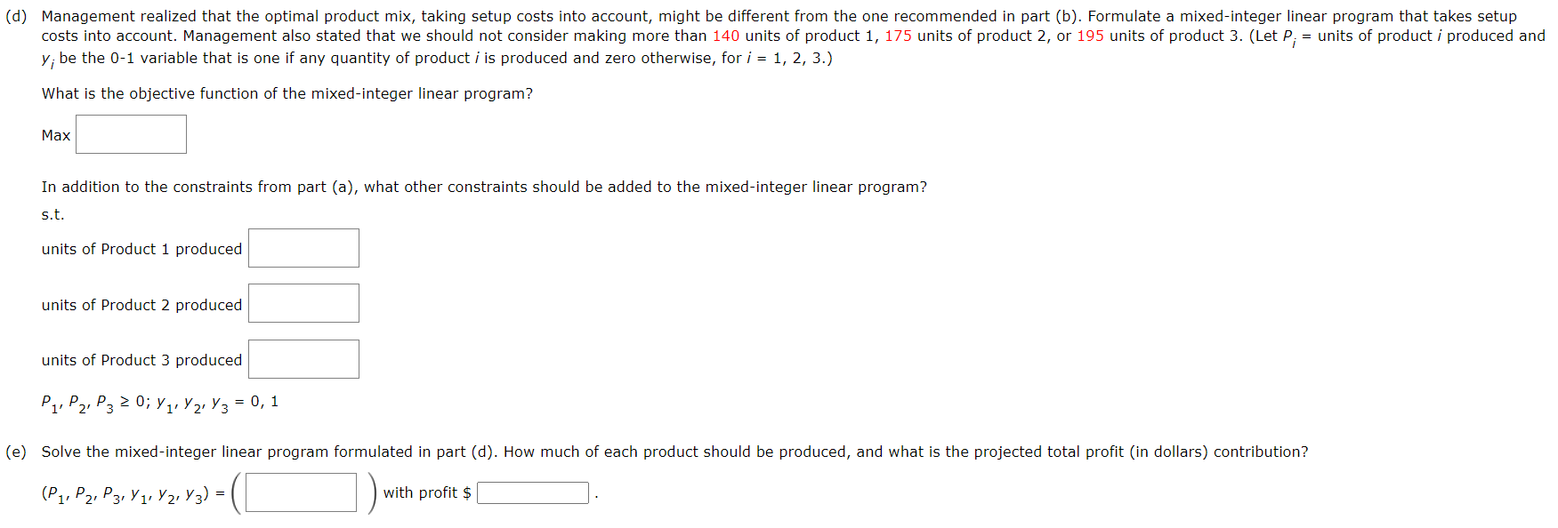 Solved $29 for product 3. (a) Formulate a linear programming | Chegg.com