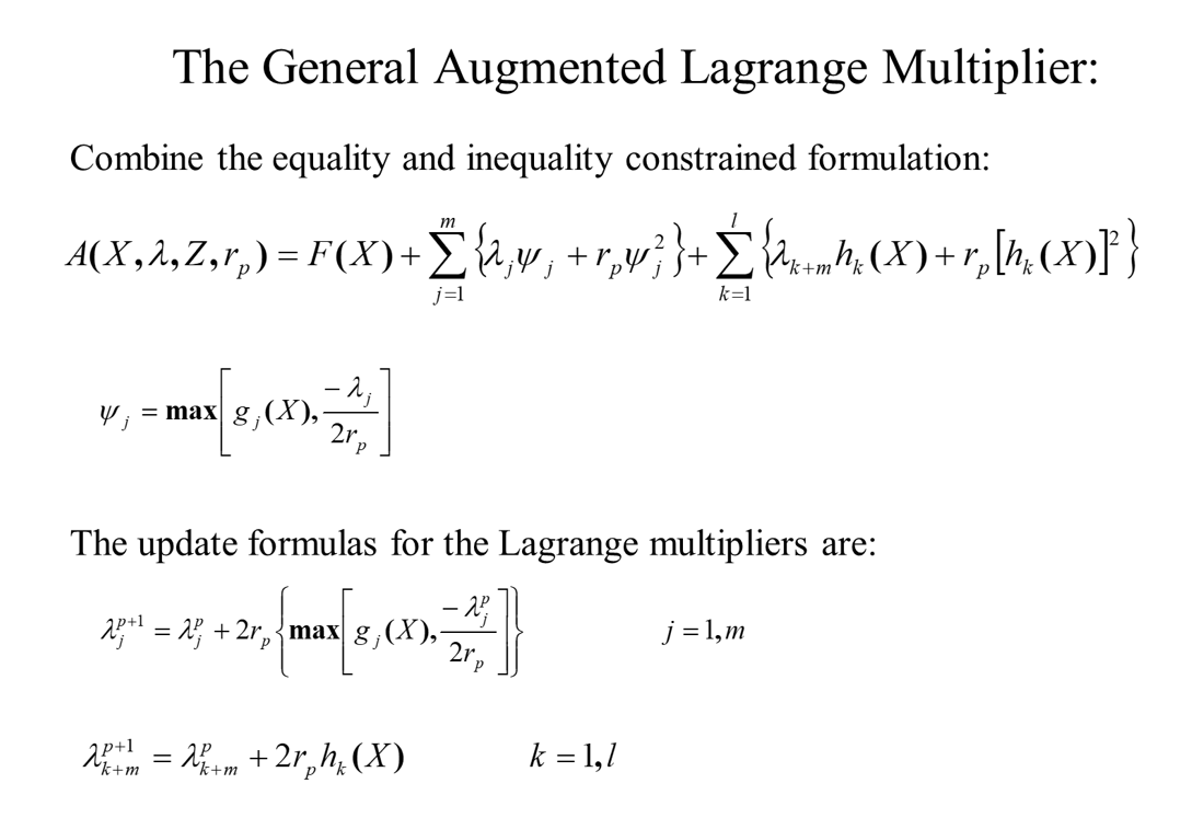 Solved The General Augmented Lagrange Multiplier: Combine | Chegg.com
