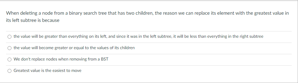 Solved When Deleting A Node From A Binary Search Tree That 9112