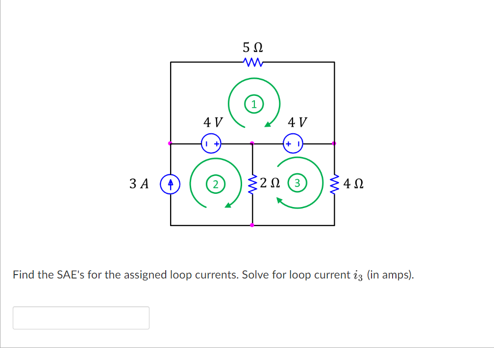 Solved Find The Saes For The Assigned Loop Currents Solve