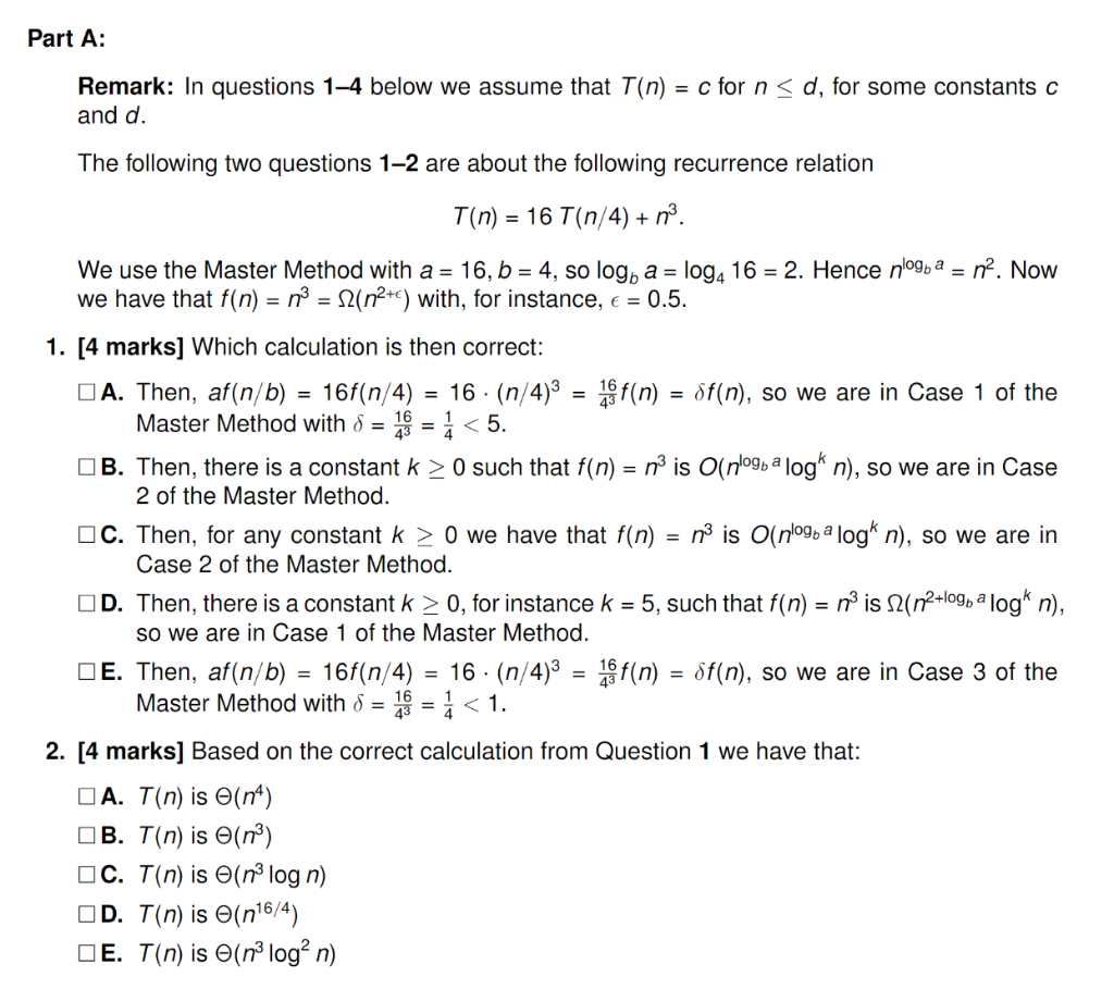 Solved Answer Q2. I already know the answer to Q1 is E. I | Chegg.com
