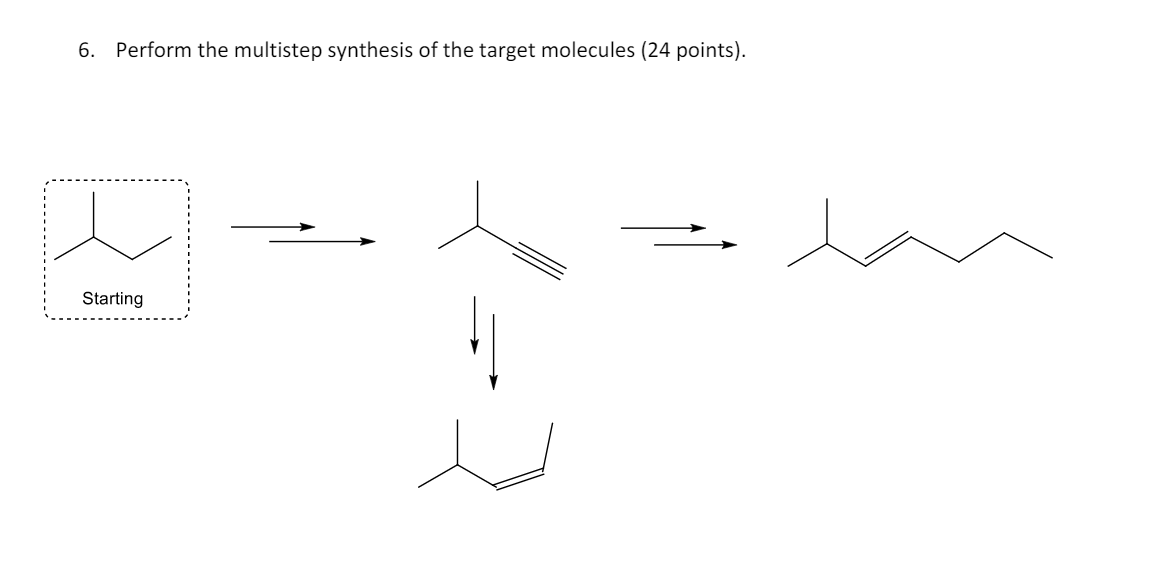 Solved 6. Perform the multistep synthesis of the target | Chegg.com