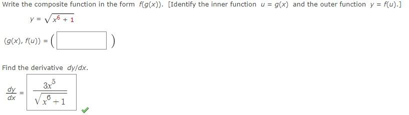 Solved Write the composite function in the form f(g(x)). | Chegg.com