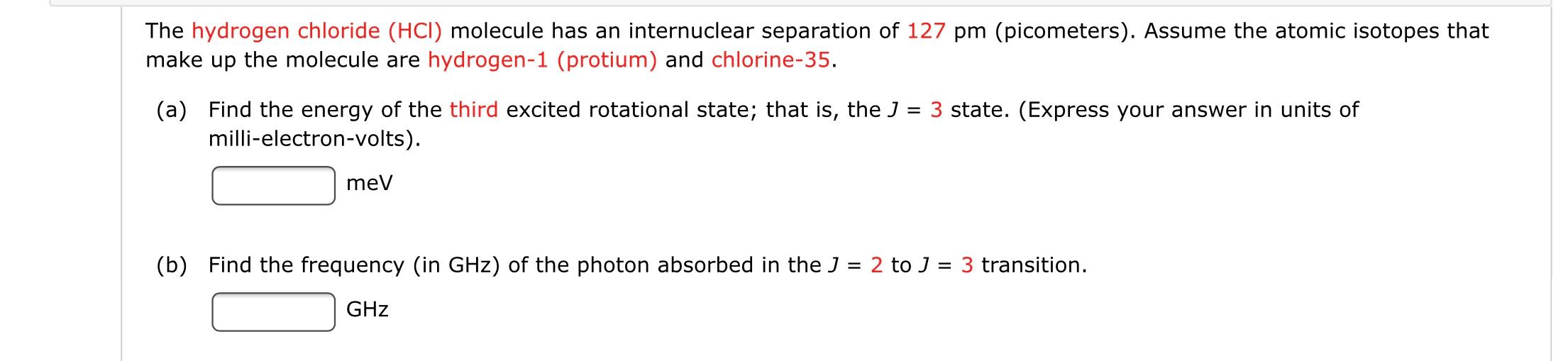 Solved The hydrogen chloride (HCI) molecule has an | Chegg.com
