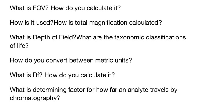 Solved What is FOV? How do you calculate it? How is it | Chegg.com