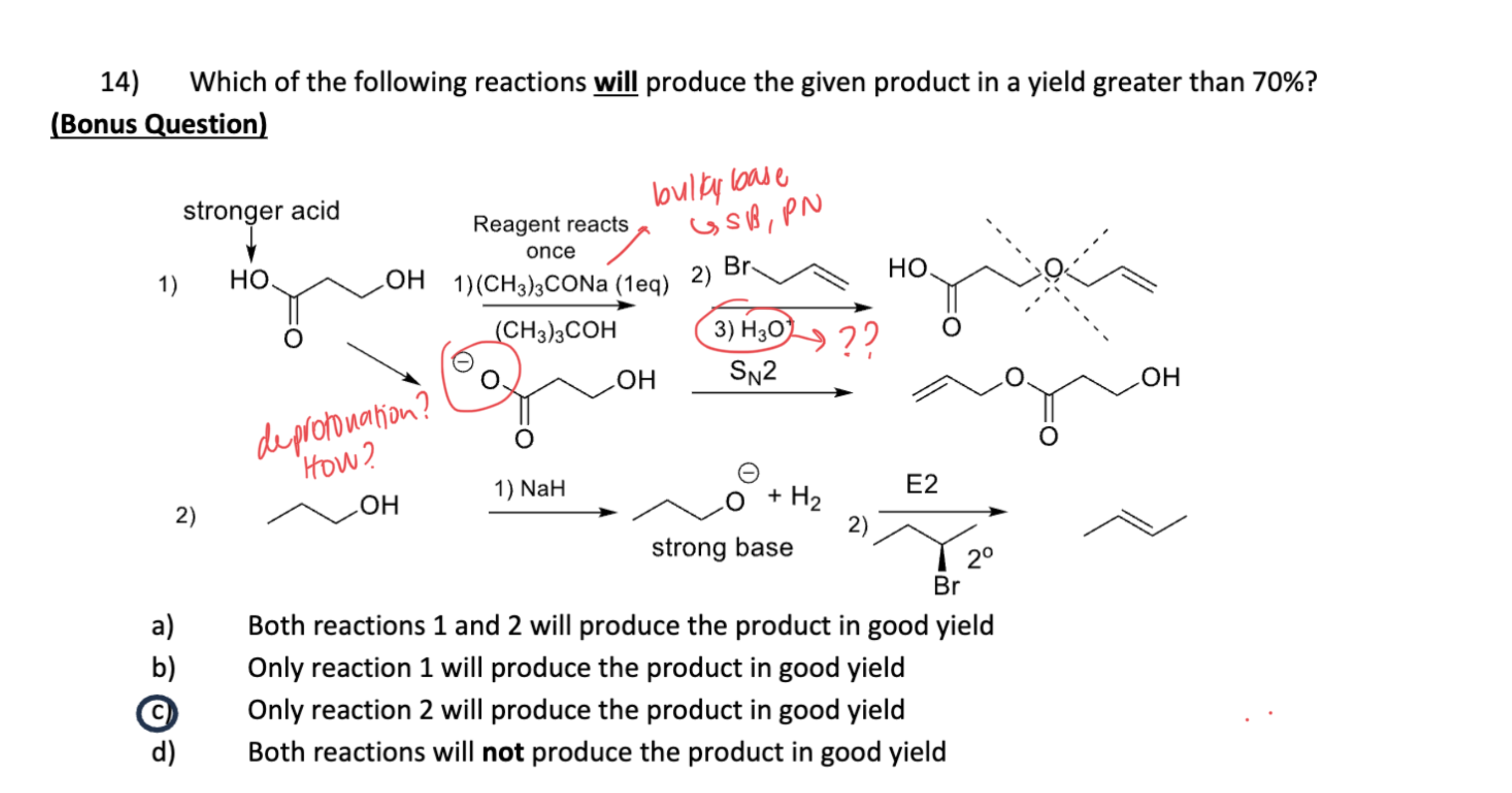 Solved Which of the following reactions will produce the | Chegg.com