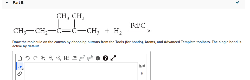 Solved Pd/C CH3-CH2-CH=CH2 + H2 Draw the molecule on the | Chegg.com