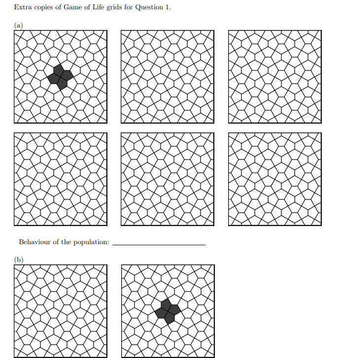 Solved grid in which each cell The Pentagonal Game of Life | Chegg.com