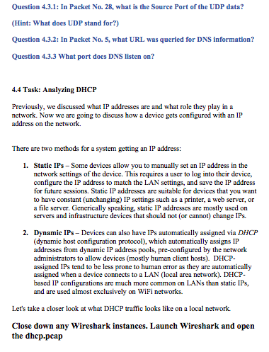Solved Wireshark Assignment 1. Overview Wireshark is an open | Chegg.com