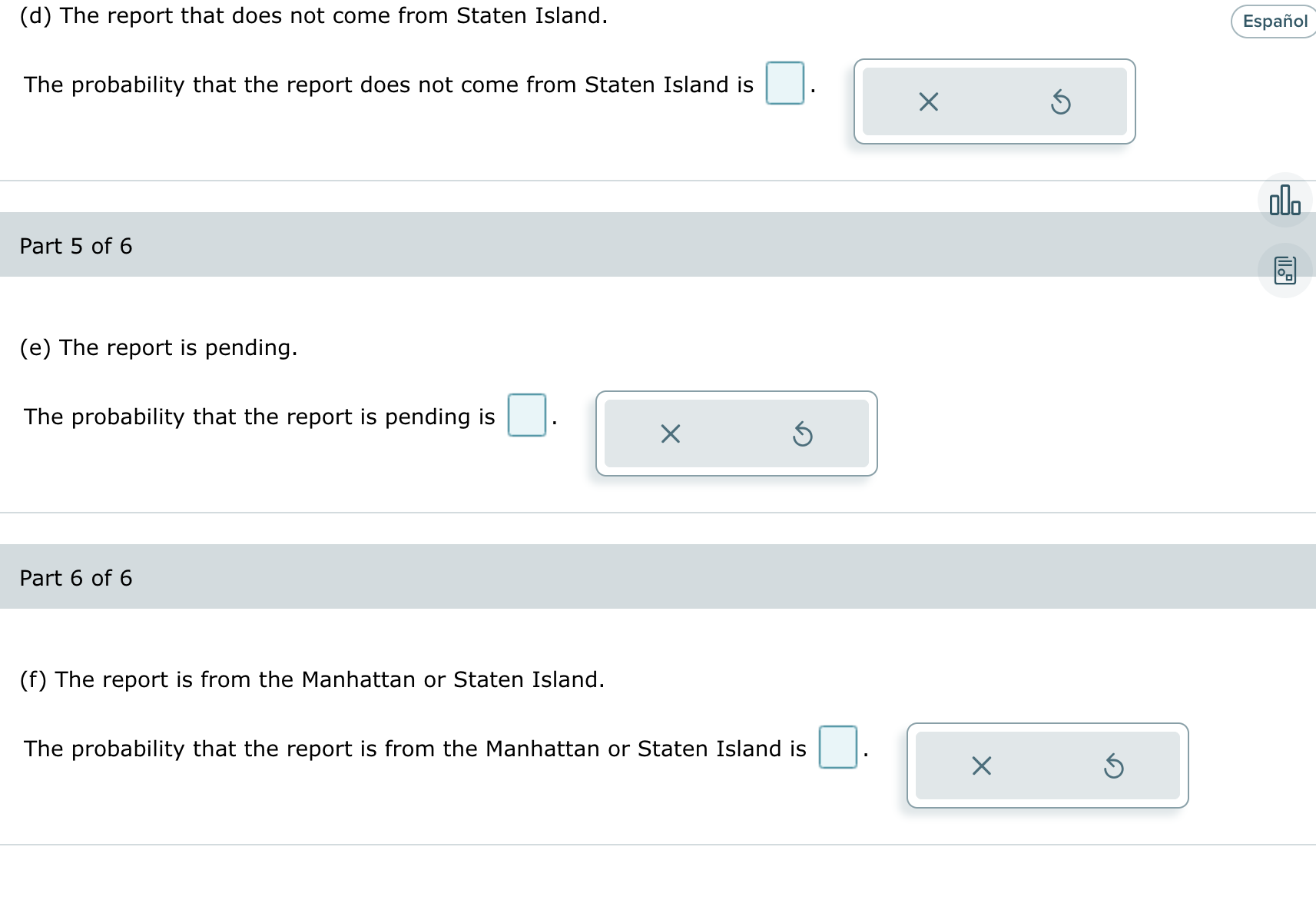 Solved The following table presents the number of reports of | Chegg.com
