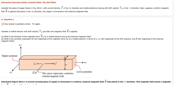 Solved Interactive Exercises 28.06: Crossed Fields: The Hall | Chegg.com