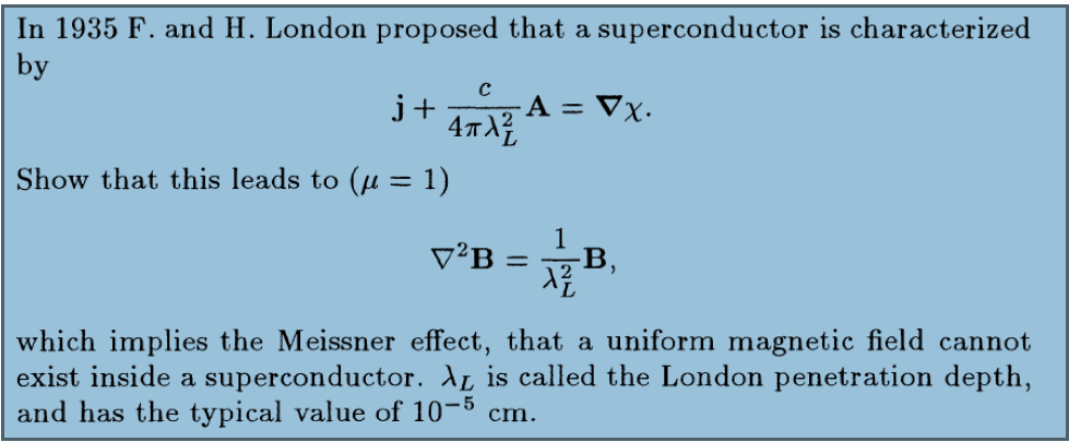 Solved In 1935 F. and H. London proposed that a | Chegg.com