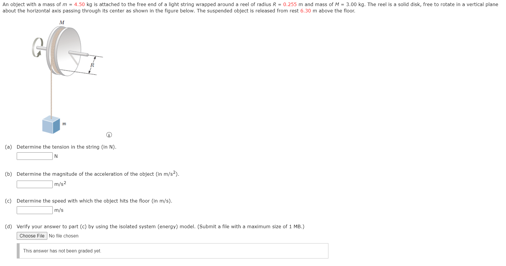 Solved A model airplane with mass 0.758 kg is tethered to | Chegg.com