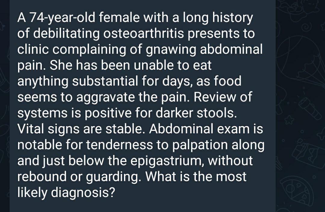 Solved A 74-year-old female with a long history of | Chegg.com