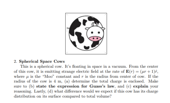 2. Spherical Space Cows This is a spherical cow. It's | Chegg.com