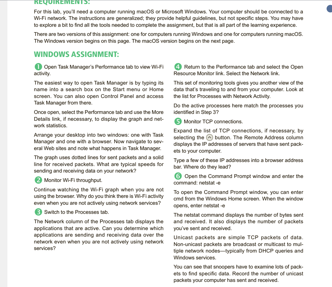 Solved REQUIREMENTS For this lab, you'll need a computer | Chegg.com