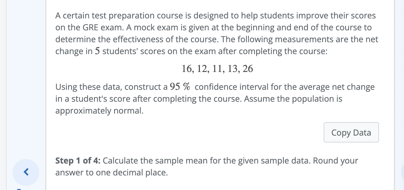 Solved Step 2 of 4:Calculate the sample standard deviation | Chegg.com