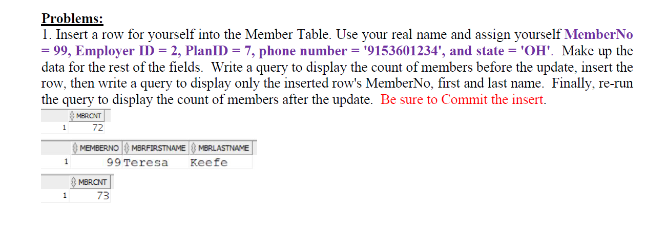 Load and execute the createInsuranceScript.sql script | Chegg.com