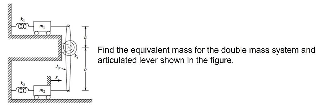 Solved Find the equivalent mass for the double mass system | Chegg.com