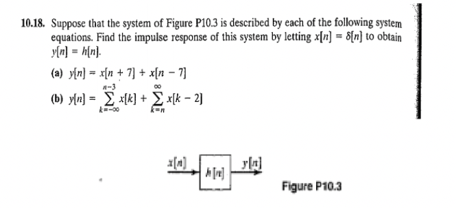 Solved 10.18. Suppose that the system of Figure P10.3 is | Chegg.com