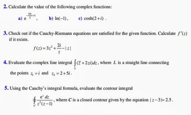 Solved 2. Calculate the value of the following complex | Chegg.com