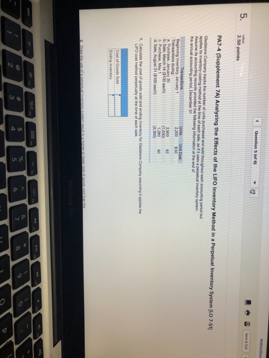 Solved 5 2.50 points PA7-4 (Supplement 7A) Analyzing the | Chegg.com