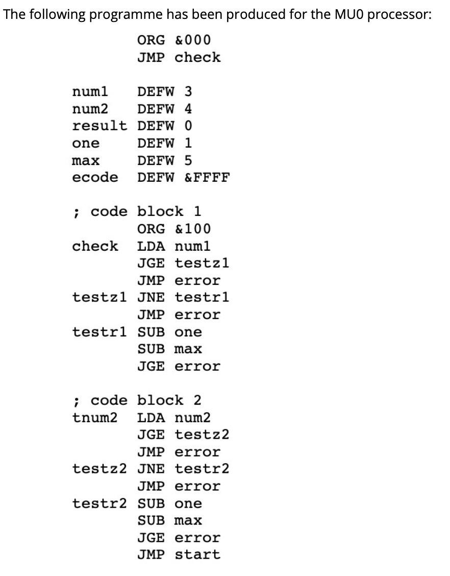 The following programme has been produced for the MUO | Chegg.com