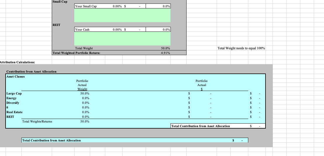 Teaching Tool 17 - Portfolio Attribution Example | Chegg.com