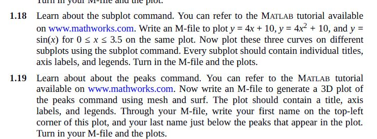 Solved Il You Learn About The Subplot Command You Can Refer