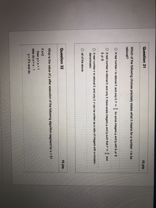 Solved Question 29 10 pts What is the result of 123 mod 5? O | Chegg.com