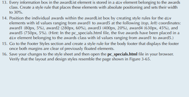 Solved 1. Use your editor to open the pc_specials_txt.html | Chegg.com