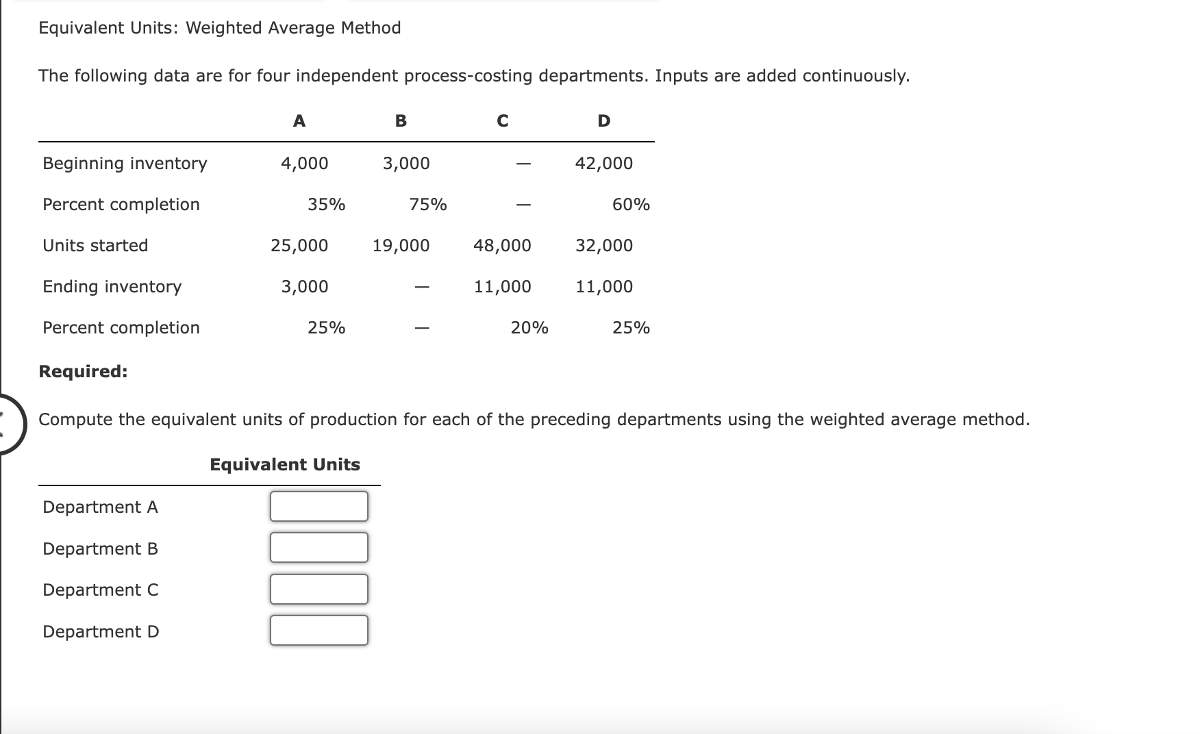 Solved Need these answeredEquivalent Units: Weighted Average | Chegg.com