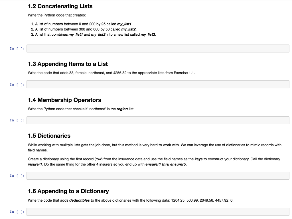 Solved 12 Concatenating Lists Write Python Code Creates 1
