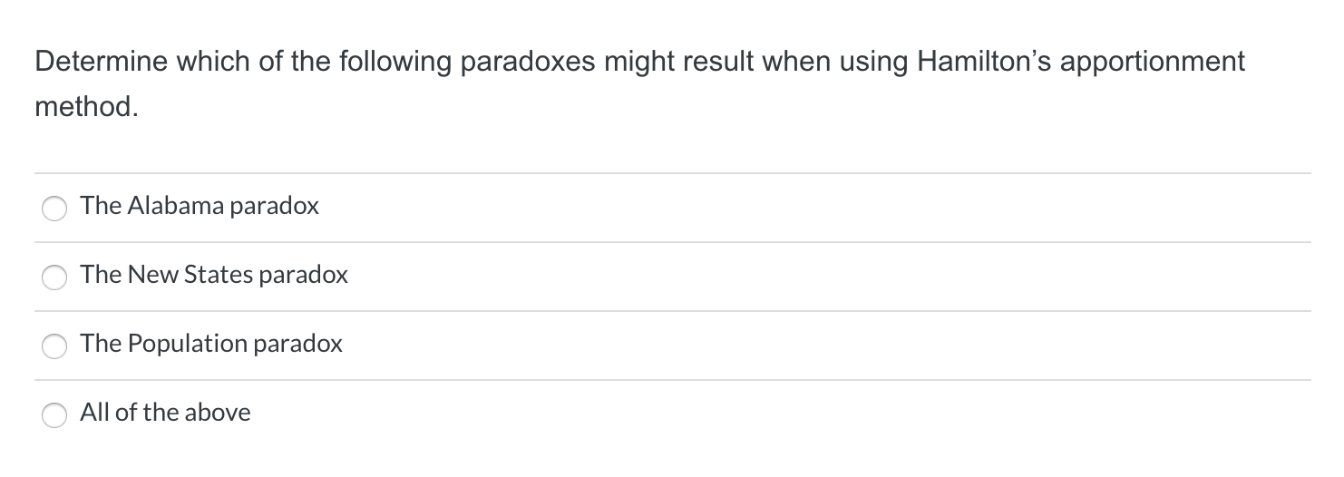 Solved Determine which of the following paradoxes might | Chegg.com