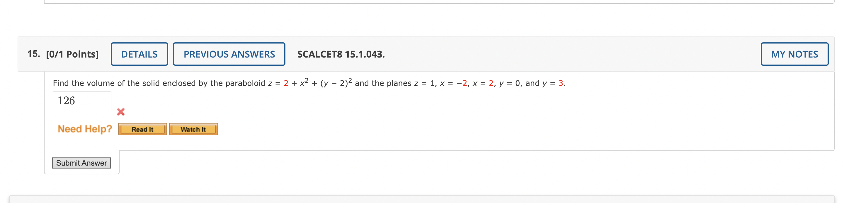 Solved 13. [0/1 Points] DETAILS PREVIOUS ANSWERS SCALCET8 | Chegg.com
