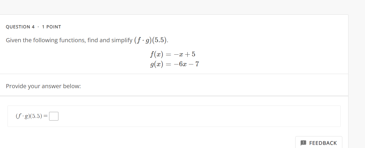 Solved Given the following functions, find and simplify | Chegg.com