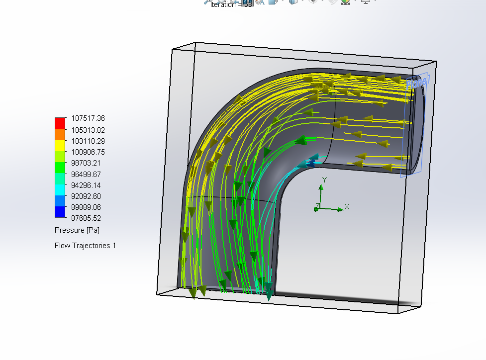 Solved Model the flow in a 90-degree pipe elbow to obtain | Chegg.com