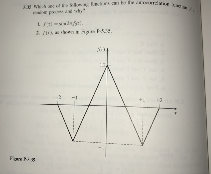Solved s can be the autocorrelation function 5.35 Which one | Chegg.com