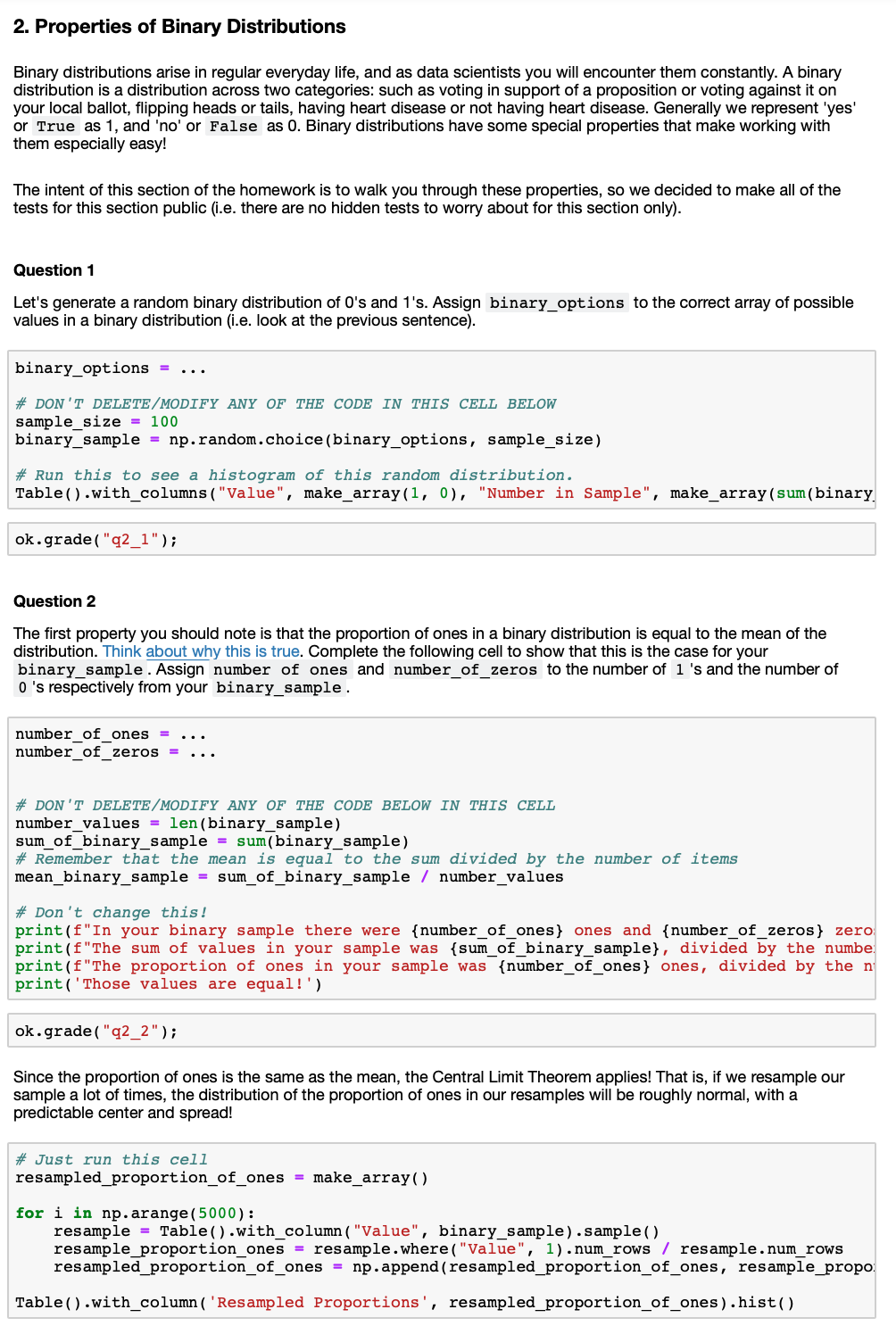 Solved 2. Properties of Binary Distributions Binary | Chegg.com