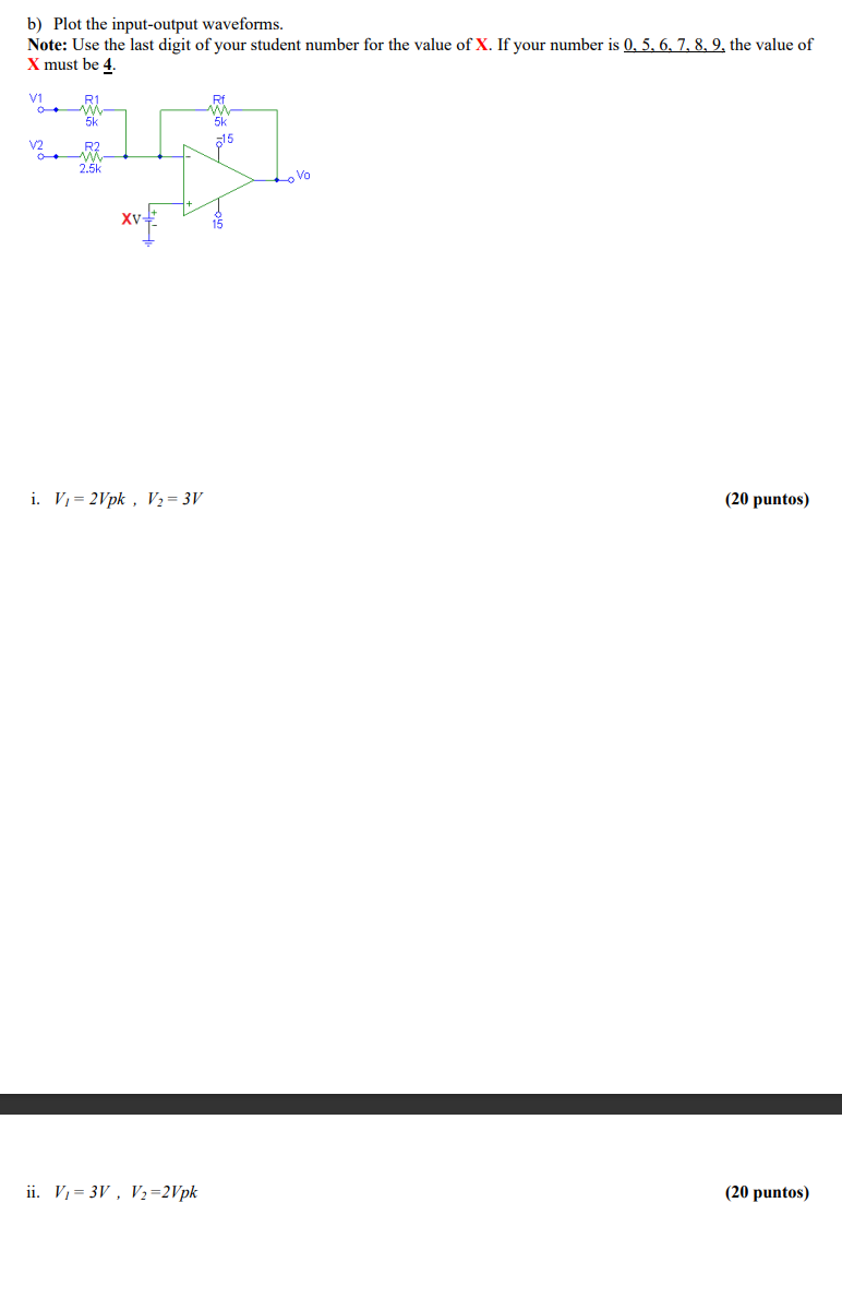 b) Plot the input-output waveforms. Note: Use the | Chegg.com
