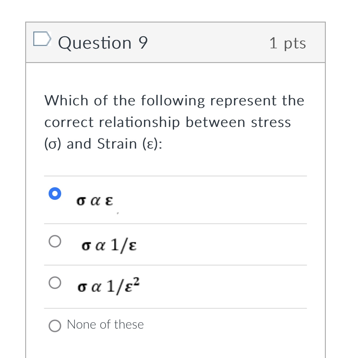 Solved Question 9 1pts Which of the following represent the | Chegg.com