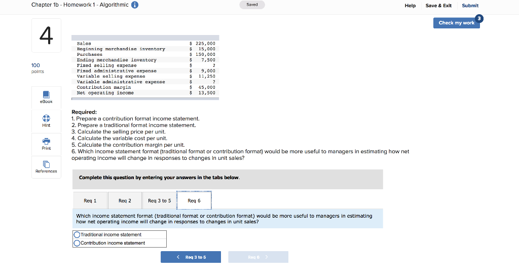 Solved Chapter 1b - Homework 1. Algorithmic Saved Help Save | Chegg.com