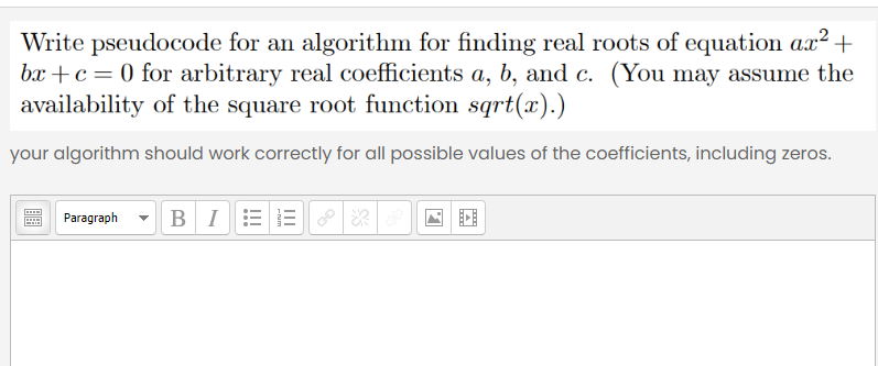 Solved Write Pseudocode For An Algorithm For Finding Real 4925