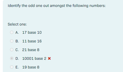 Solved Identify the odd one out amongst the following | Chegg.com