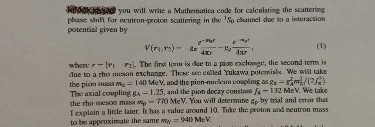 Solved C you will write a Mathematica code for calculating | Chegg.com