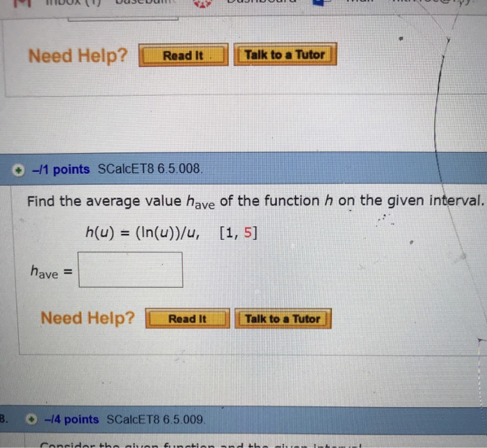 Solved Need Help? ReatTalk to a Tutor o -1 points SCalcET8 | Chegg.com