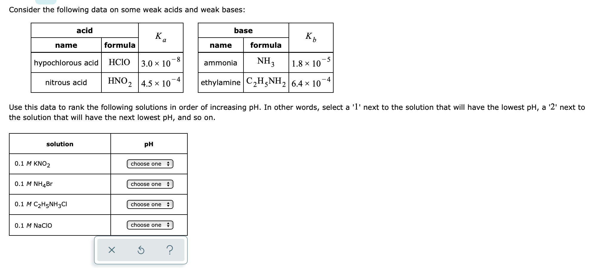 Solved Consider the following data on some weak acids and | Chegg.com