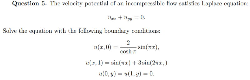 Solved Question 5. The velocity potential of an | Chegg.com