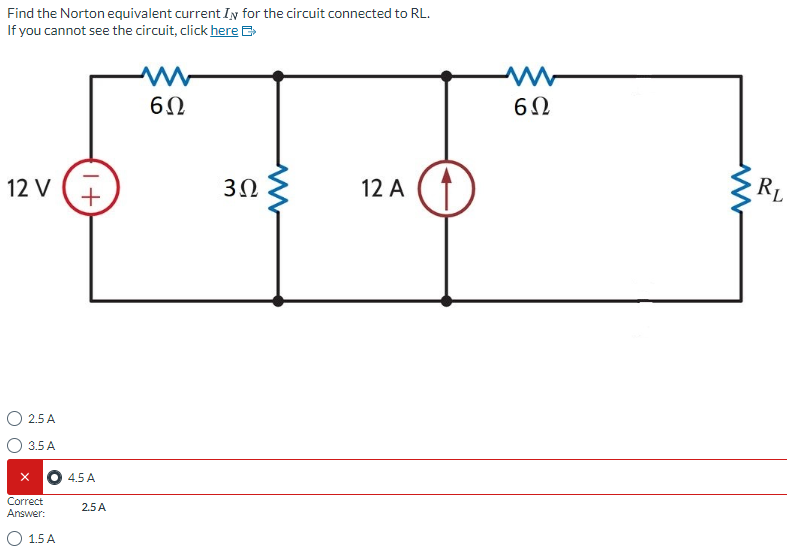 Solved Find the Norton equivalent current IN for the circuit | Chegg.com